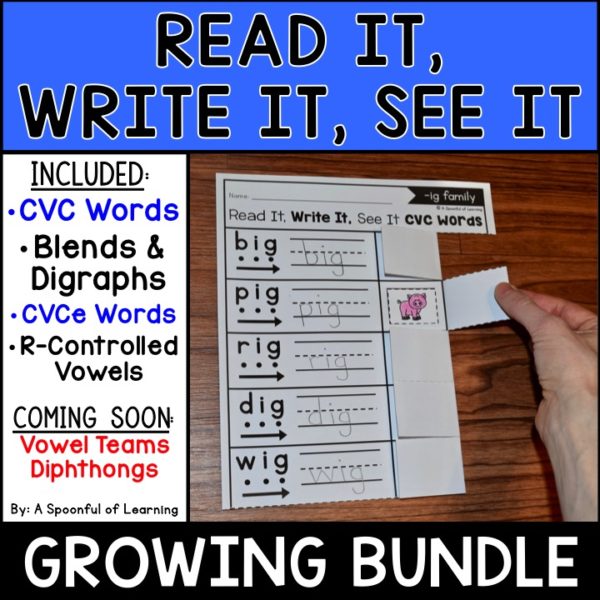 Reading Fluency Activities - Read it, Write It, See it