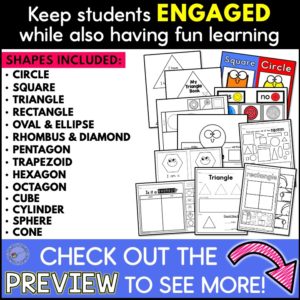 2D and 3D Shapes Activities and Worksheets BUNDLE - A Spoonful of Learning