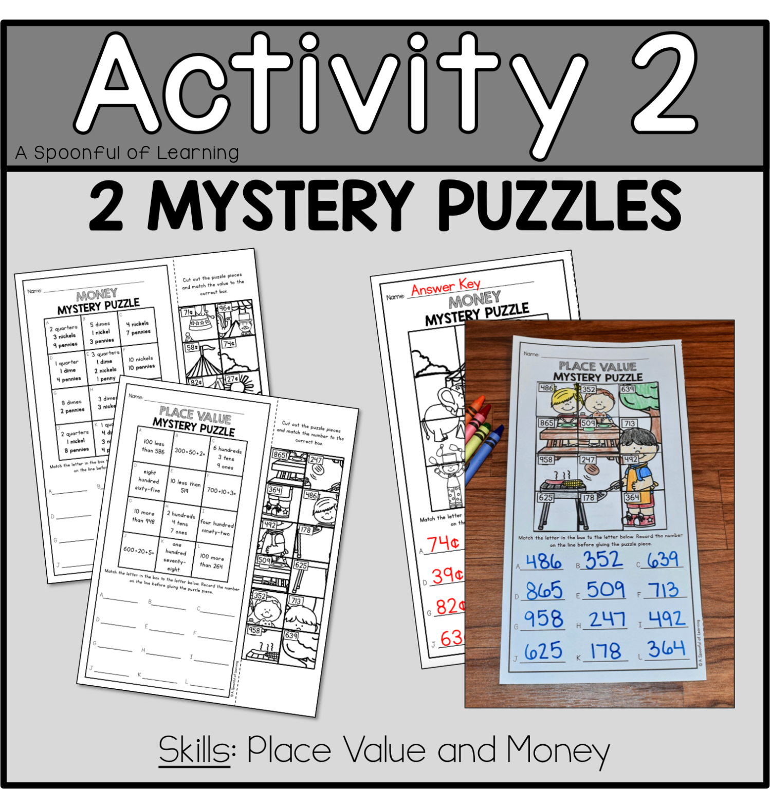 Kindergarten, 1st Grade, and 2nd Grade Math and Literacy Freebies
