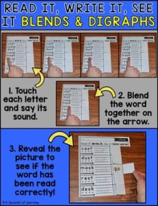 Blends and Digraphs - Read It, Write It, See It | Distance Learning - A ...