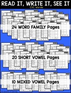 CVC Words - Read It, Write It, See It - A Spoonful of Learning