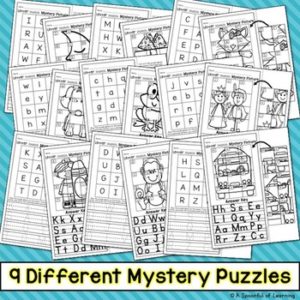 Letter Matching Mystery Puzzles - A Spoonful of Learning