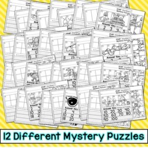 Order Numbers Mystery Puzzles - A Spoonful of Learning