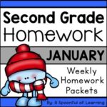 Second Grade Homework - January | Distance Learning - A Spoonful of ...