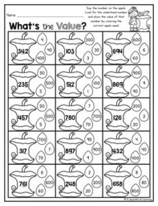 Second Grade Homework - September - A Spoonful of Learning