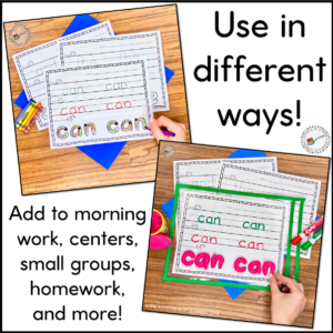 Sight Words Trace, Write, and Rainbow Write Printables