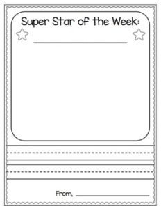 Student of the Week Class Writing Book Keepsake FREE! - A Spoonful of ...