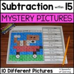 Subtraction within 15 Mystery Pictures - A Spoonful of Learning