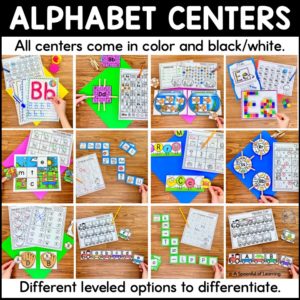 Alphabet Centers and Activities - A Spoonful of Learning