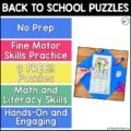 FREE Back to School Mystery Puzzles - A Spoonful of Learning