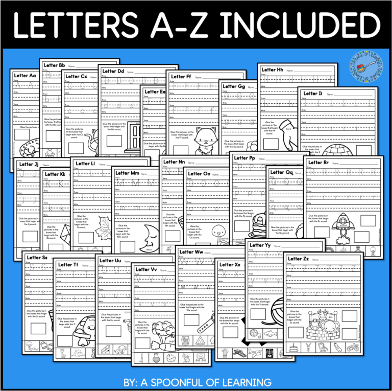 Beginning Sounds Printables Activity