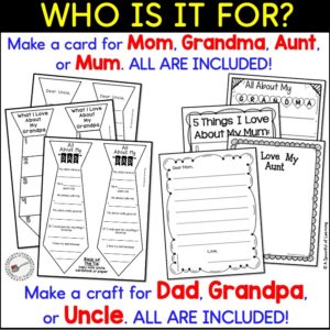 Mother's Day and Father's Day Crafts BUNDLE - A Spoonful of Learning