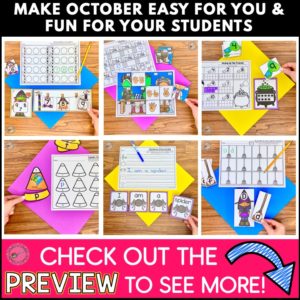 Halloween Math and Literacy Centers for Kindergarten - A Spoonful of ...