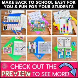 Back to School Math Centers - A Spoonful of Learning