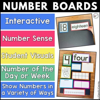 Number Boards 1-20 Bundle - A Spoonful of Learning