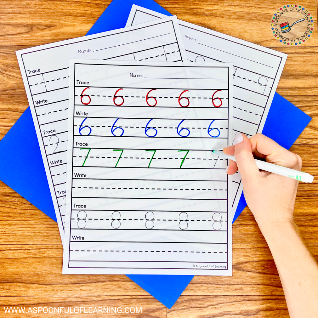Numbers 1-10 Worksheets - Trace, Write, Draw, Ten Frames