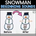 Snowman Beginning Sounds Activity FREEBIE - A Spoonful of Learning