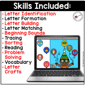 Digital Alphabet Letter Activities - A Spoonful of Learning