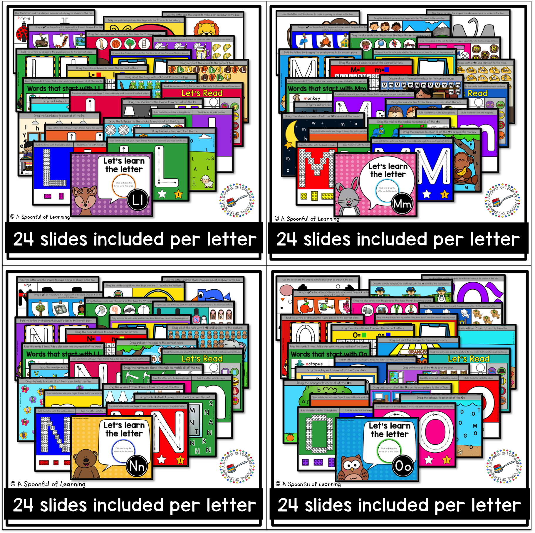 Digital Alphabet Activities for Seesaw and Google Slides