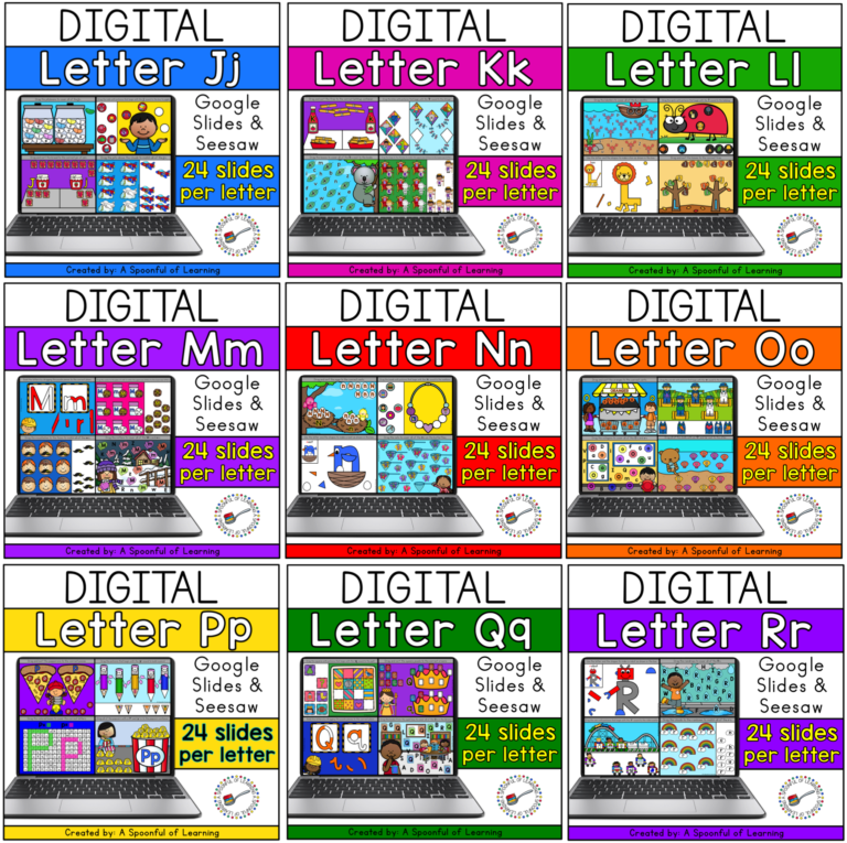 Digital Alphabet Activities for Seesaw and Google Slides