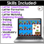 Digital Alphabet Activities - Letter Aa for GOOGLE SLIDES | SEESAW - A ...