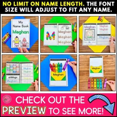 Editable Name Writing Books