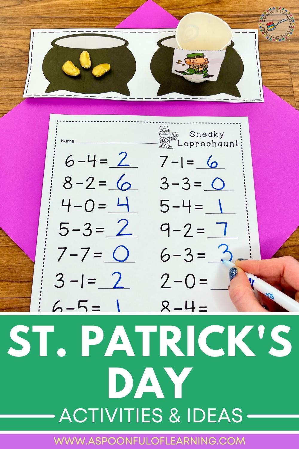St. Patrick's Day Activities and Ideas for Kindergarten