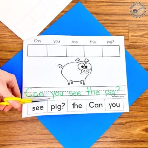 How to Use Sight Word Sentence Scrambles in Kindergarten - A Spoonful ...