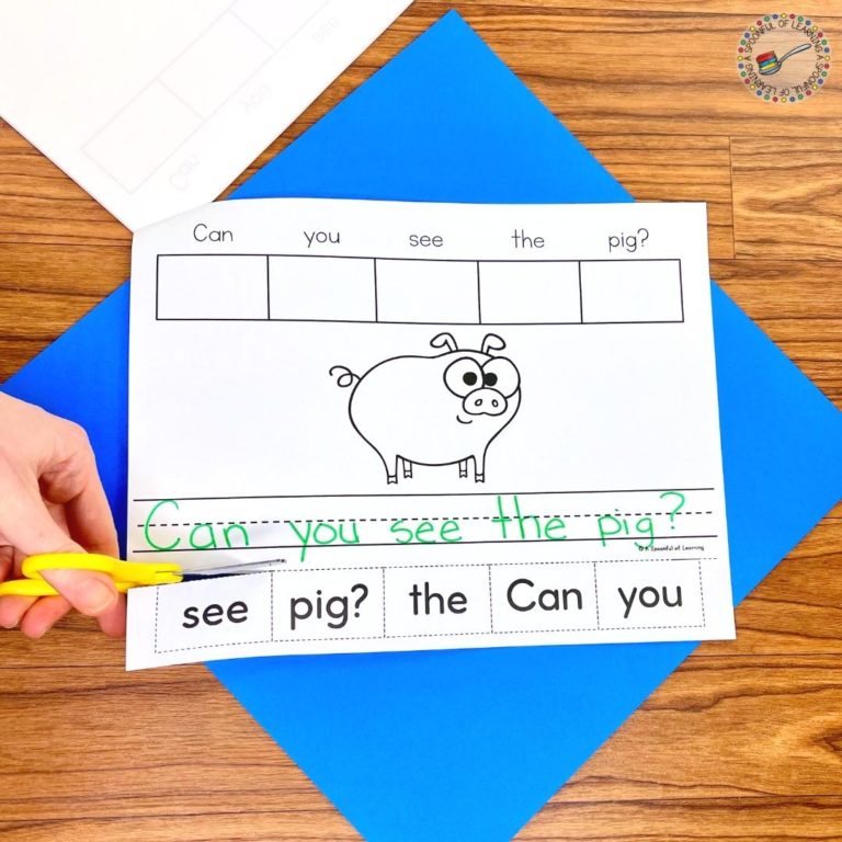 How to Use Sight Word Sentence Scrambles in Kindergarten - A Spoonful ...