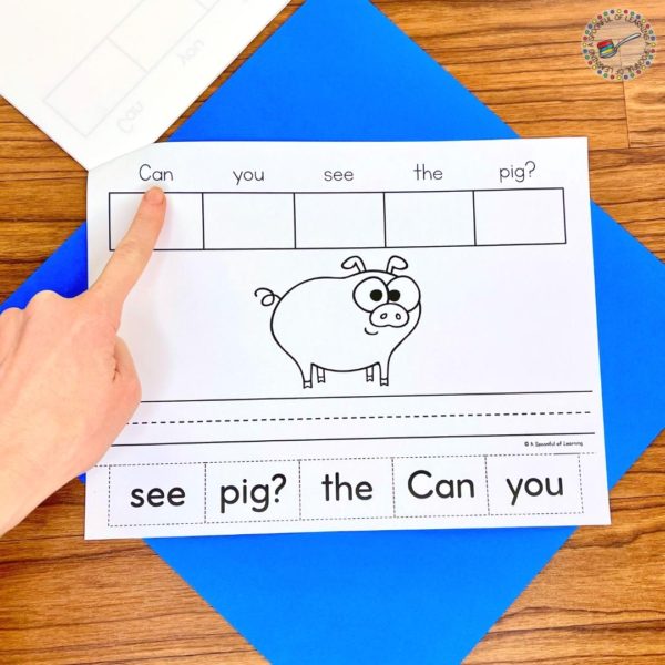 How to Use Sight Word Sentence Scrambles in Kindergarten - A Spoonful ...