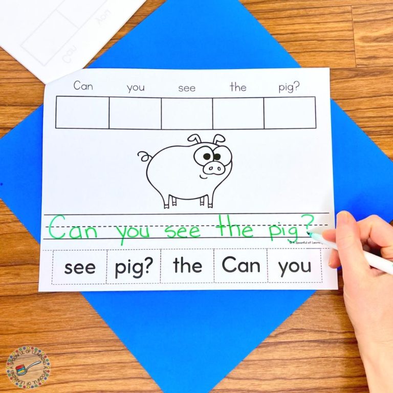 How to Use Sight Word Sentence Scrambles in Kindergarten - A Spoonful ...