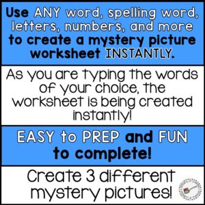 Back to School Mystery Pictures - A Spoonful of Learning