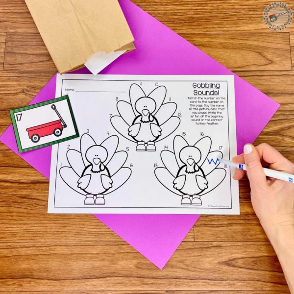 Hands-On November Centers for Kindergarten - A Spoonful of Learning