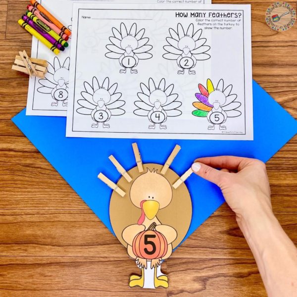 Turkey Math Activities for Kindergarten - A Spoonful of Learning