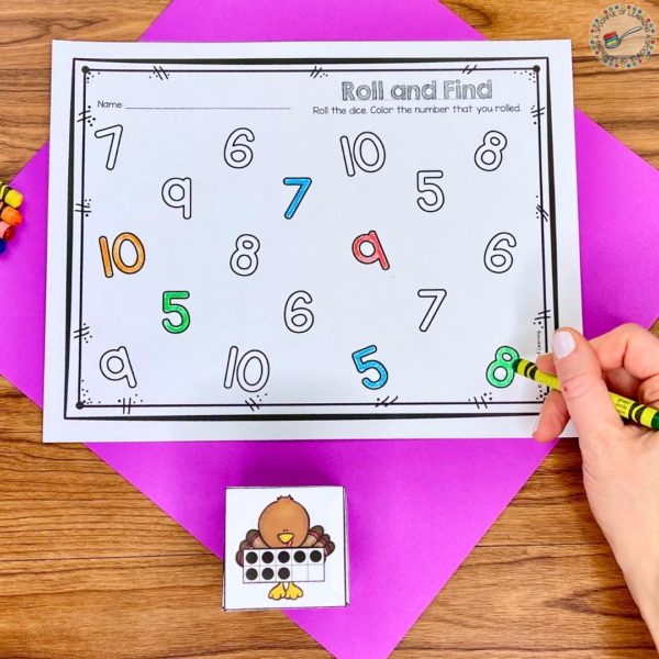 Turkey Math Activities for Kindergarten - A Spoonful of Learning
