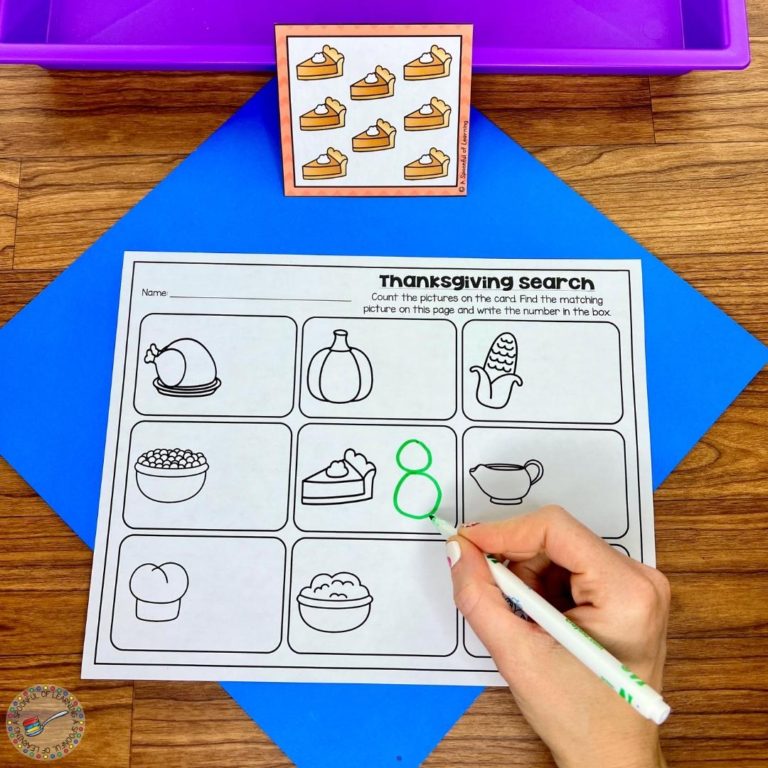 Engaging Kindergarten Activities for November - A Spoonful of Learning