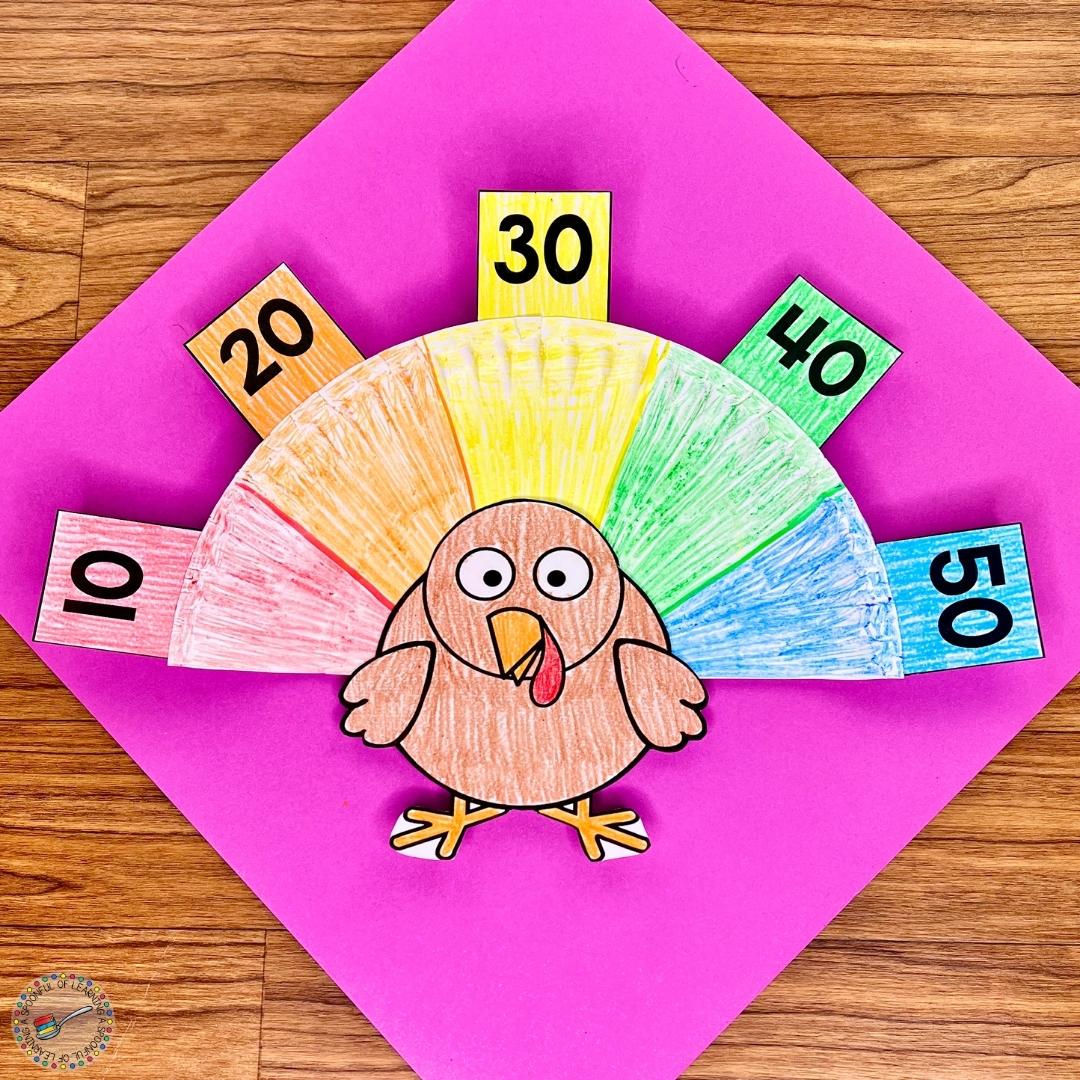 Turkey Math Activities for Kindergarten - A Spoonful of Learning