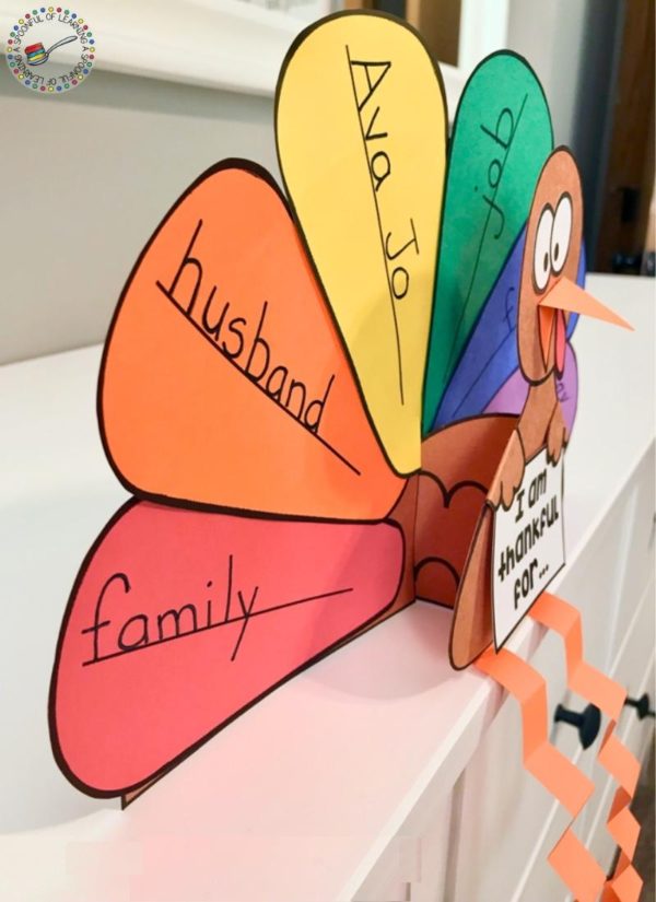 Thankful Turkey Craft for Kindergarten - A Spoonful of Learning