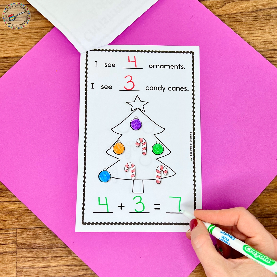 Christmas Math Activities for Kindergarten - A Spoonful of Learning