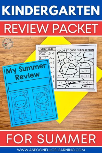 5 Reasons to Send Home a Kindergarten Review Packet - A Spoonful of ...