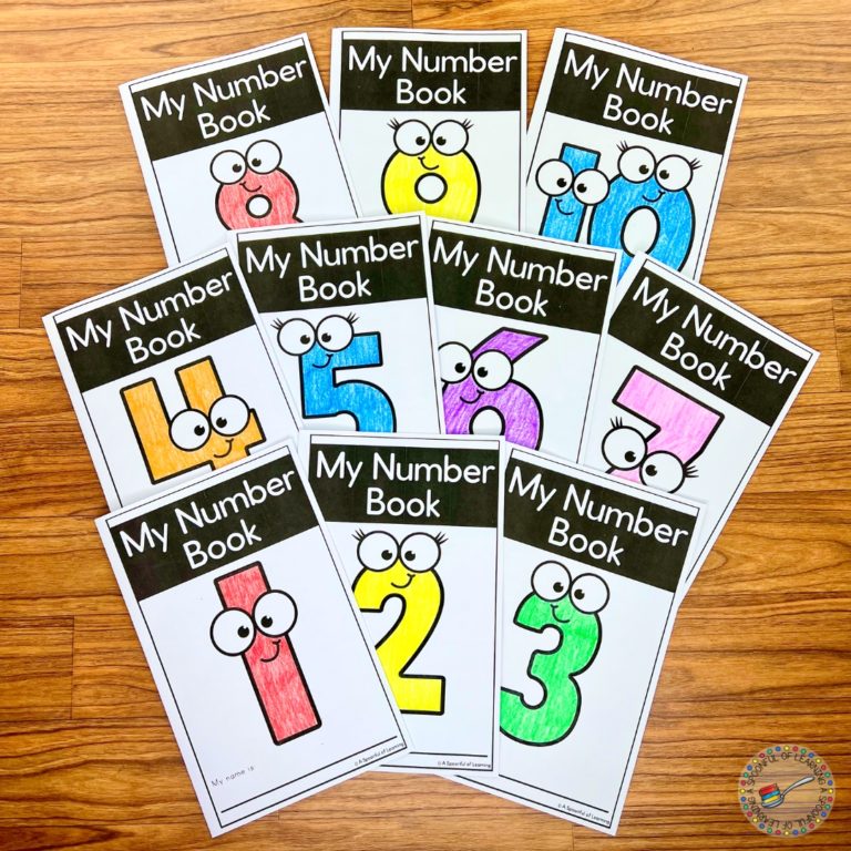 Printable Number Books for Kindergarten - A Spoonful of Learning