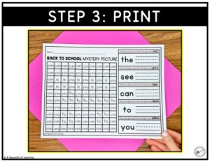 Editable Sight Word Mystery Pictures - A Spoonful of Learning