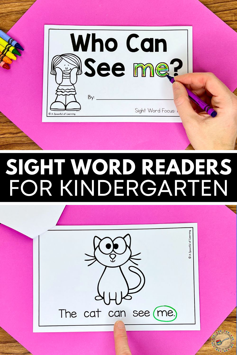 100 Printable Sight Word Readers for Kindergarten - A Spoonful of Learning