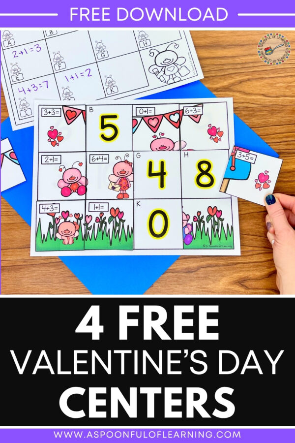 4 Free Valentine's Day Centers - A Spoonful of Learning