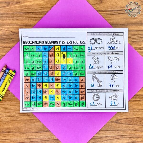 10 Ways to Use Kindergarten Mystery Pictures - A Spoonful of Learning