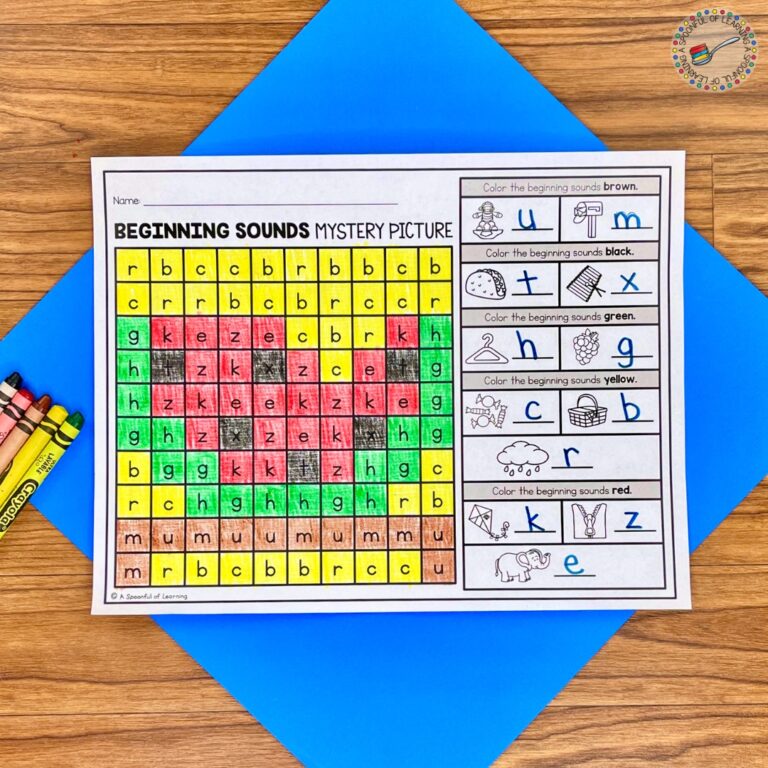 10 Ways to Use Kindergarten Mystery Pictures - A Spoonful of Learning