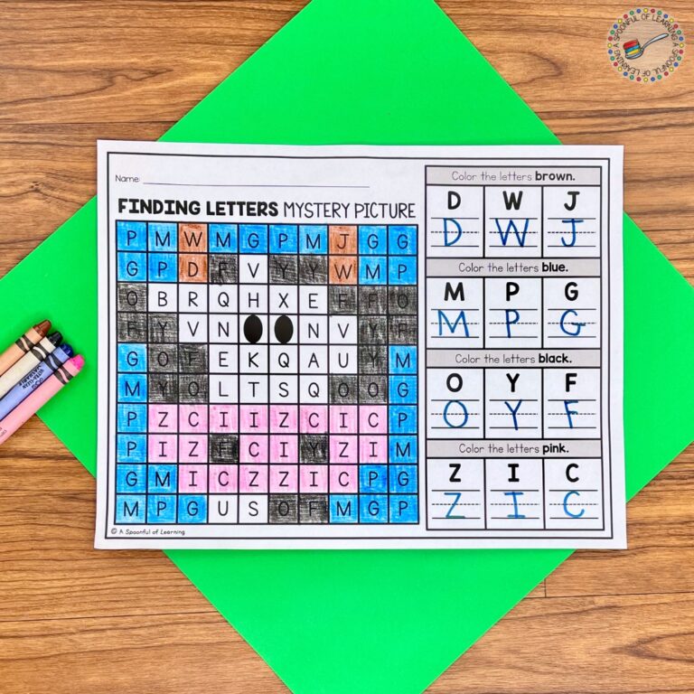 10 Ways to Use Kindergarten Mystery Pictures - A Spoonful of Learning