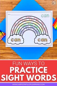 Fun Ways to Practice Sight Words - A Spoonful of Learning