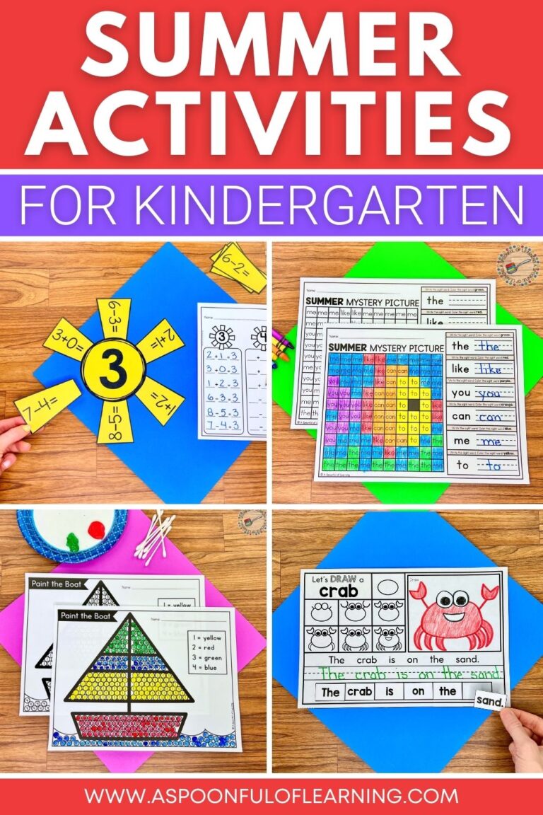Fun Kindergarten Activities for Summer - A Spoonful of Learning
