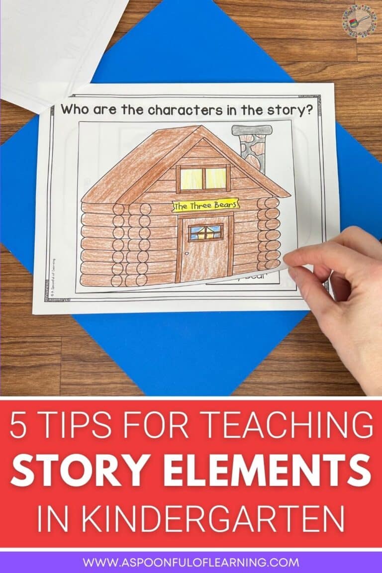 Tips for Teaching Story Elements in Kindergarten - A Spoonful of Learning